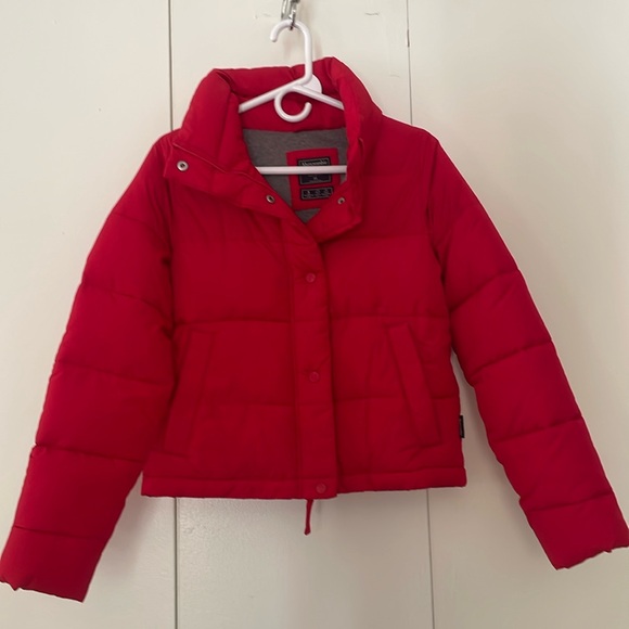 Abercrombie & Fitch | Jackets & Coats | Abercrombie Fitch Red Puffer Coat | Poshmark